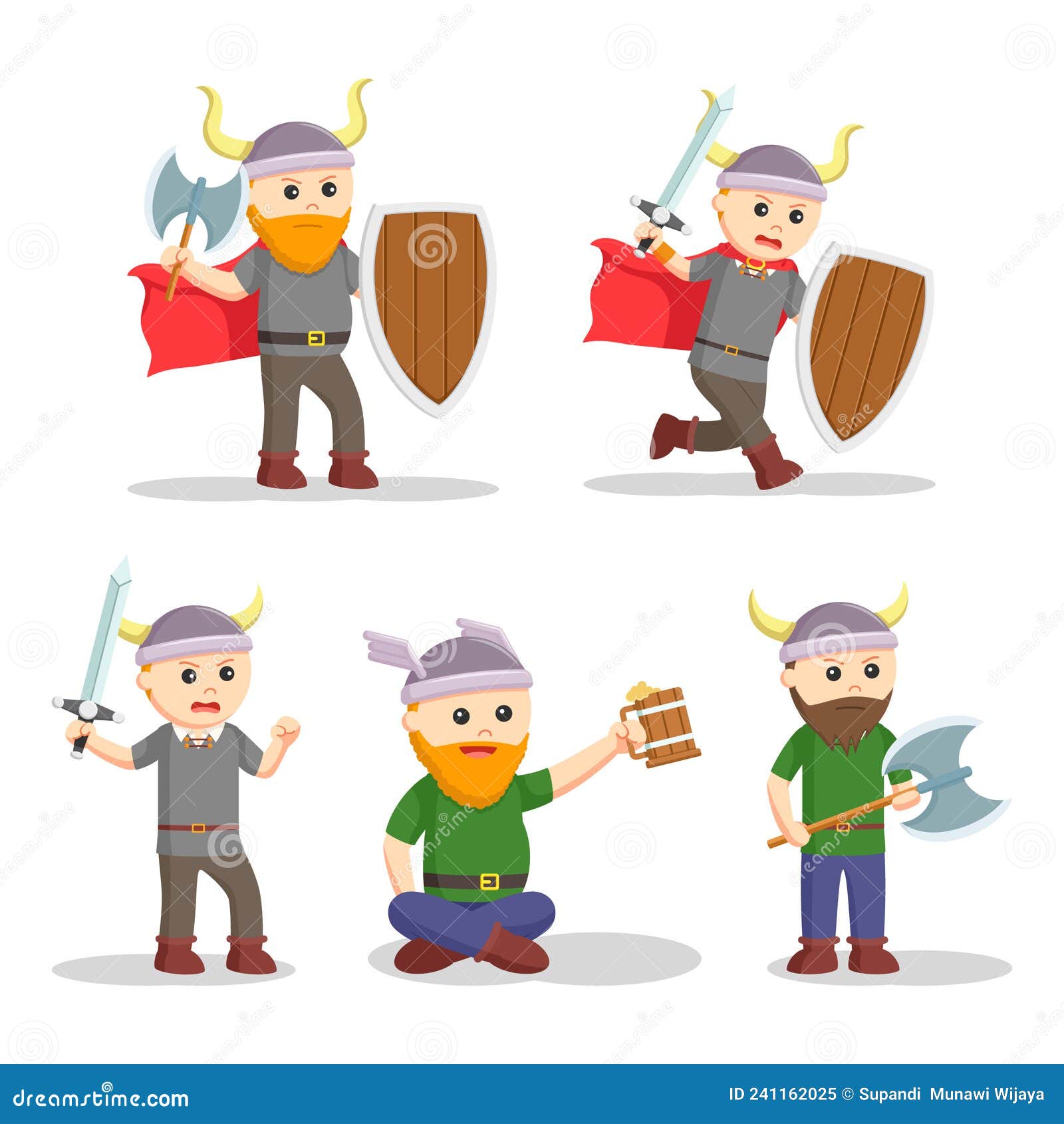 Viking Character Profession Design Vector Stock Vector - Illustration ...