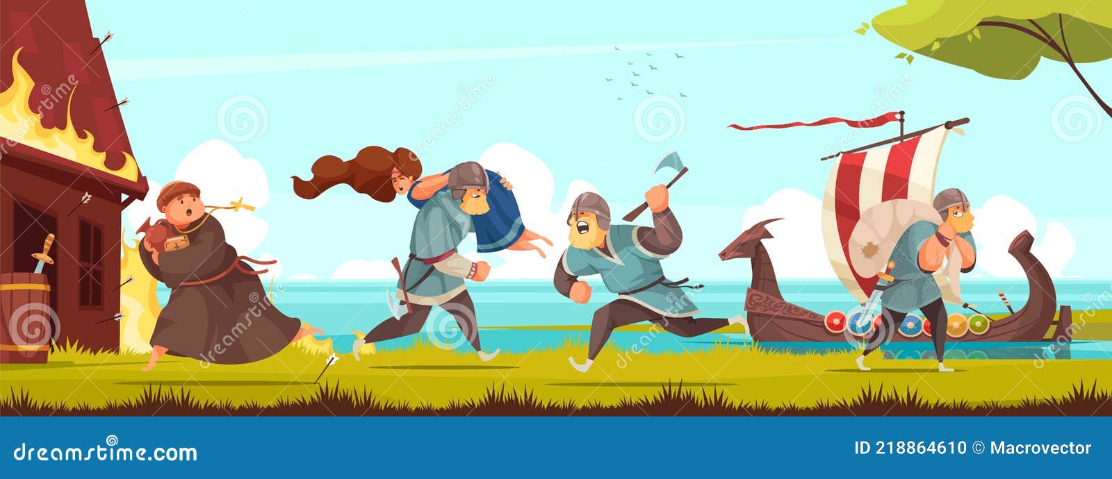 Viking With Loot Coloring Page For Kids Cartoon Vector | CartoonDealer ... Viking With Loot Coloring Page For Kids Cartoon Vector | CartoonDealer ...