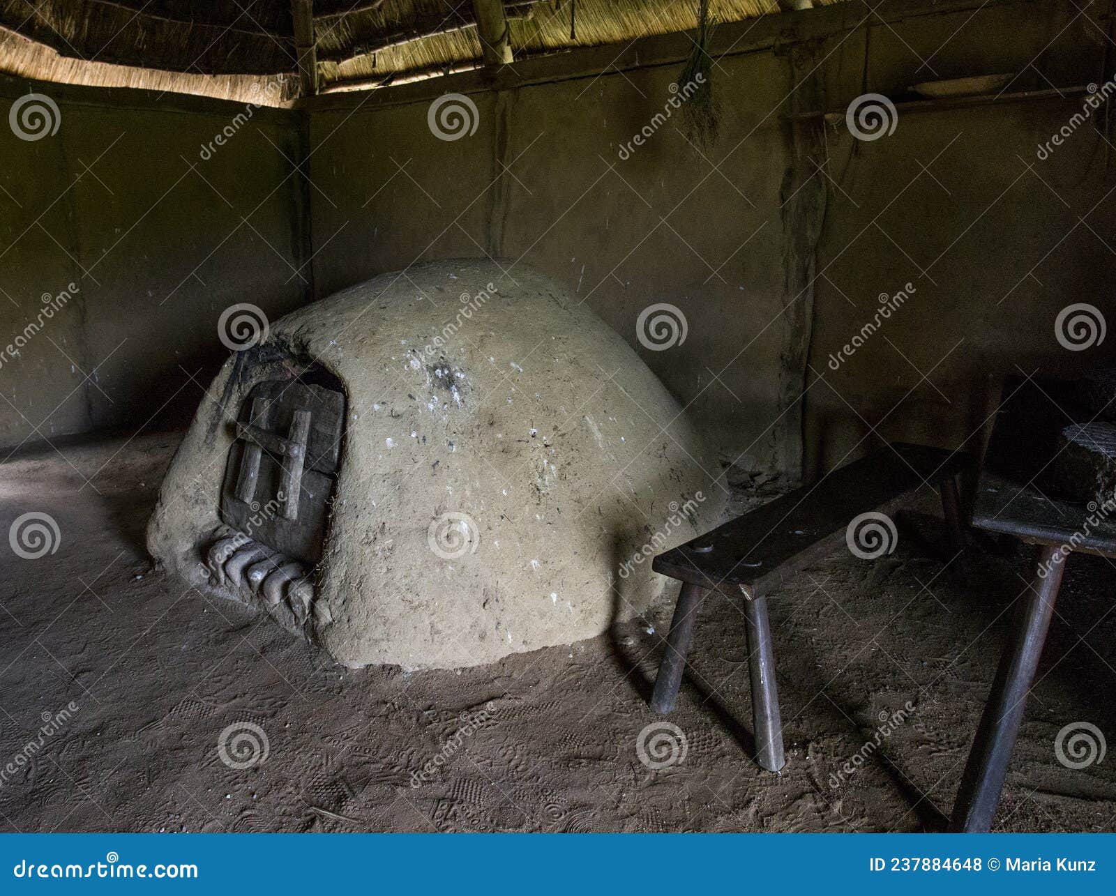Viking Dwelling, Kitchen with Oven Stock Photo - Image of wall ...