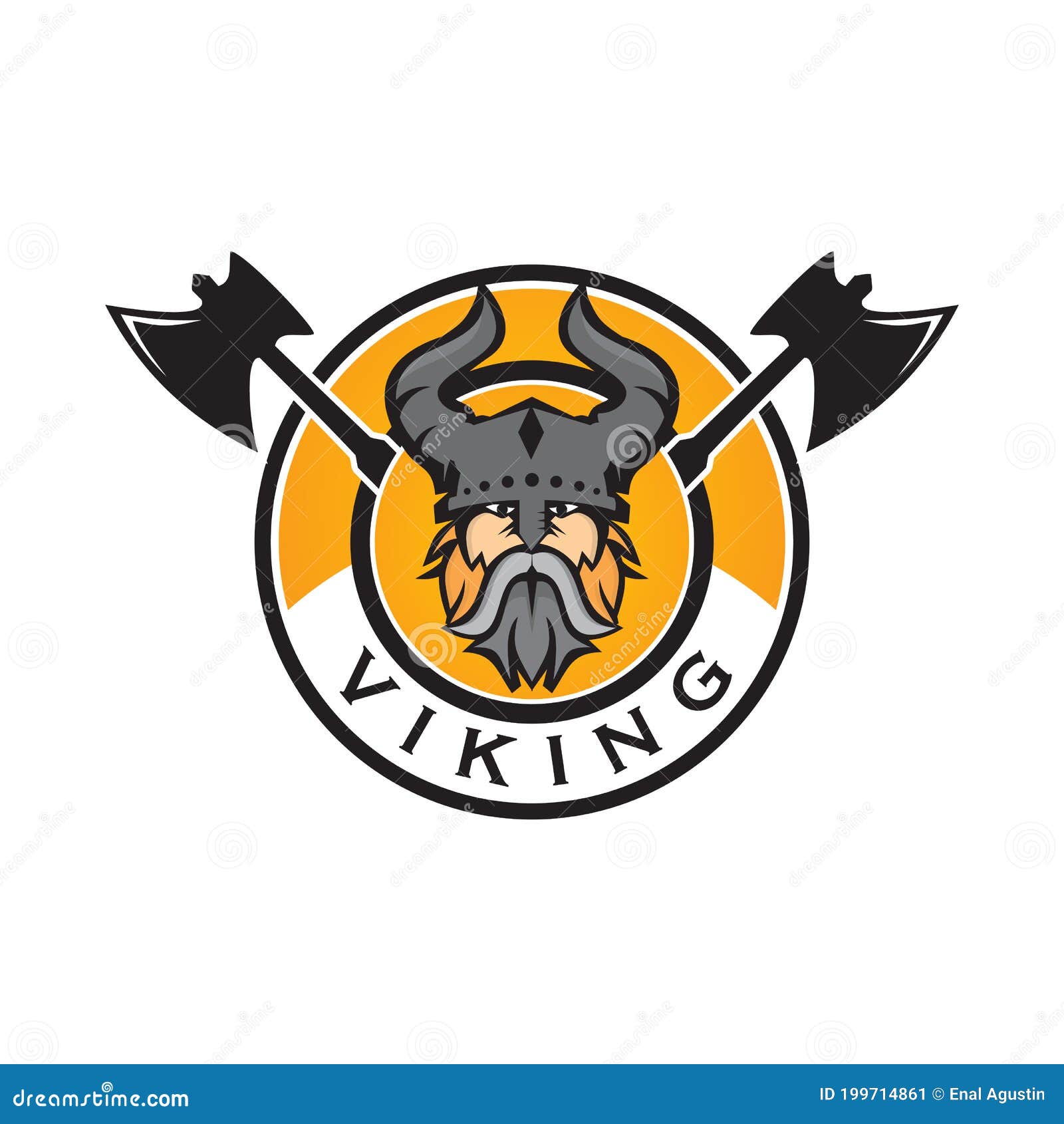 Viking Emblem Logo Design Template Stock Vector - Illustration of ...