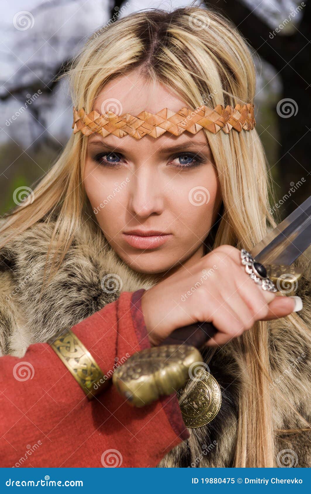 Viking girl warrior stock image. Image of medieval, karoling - 19880475