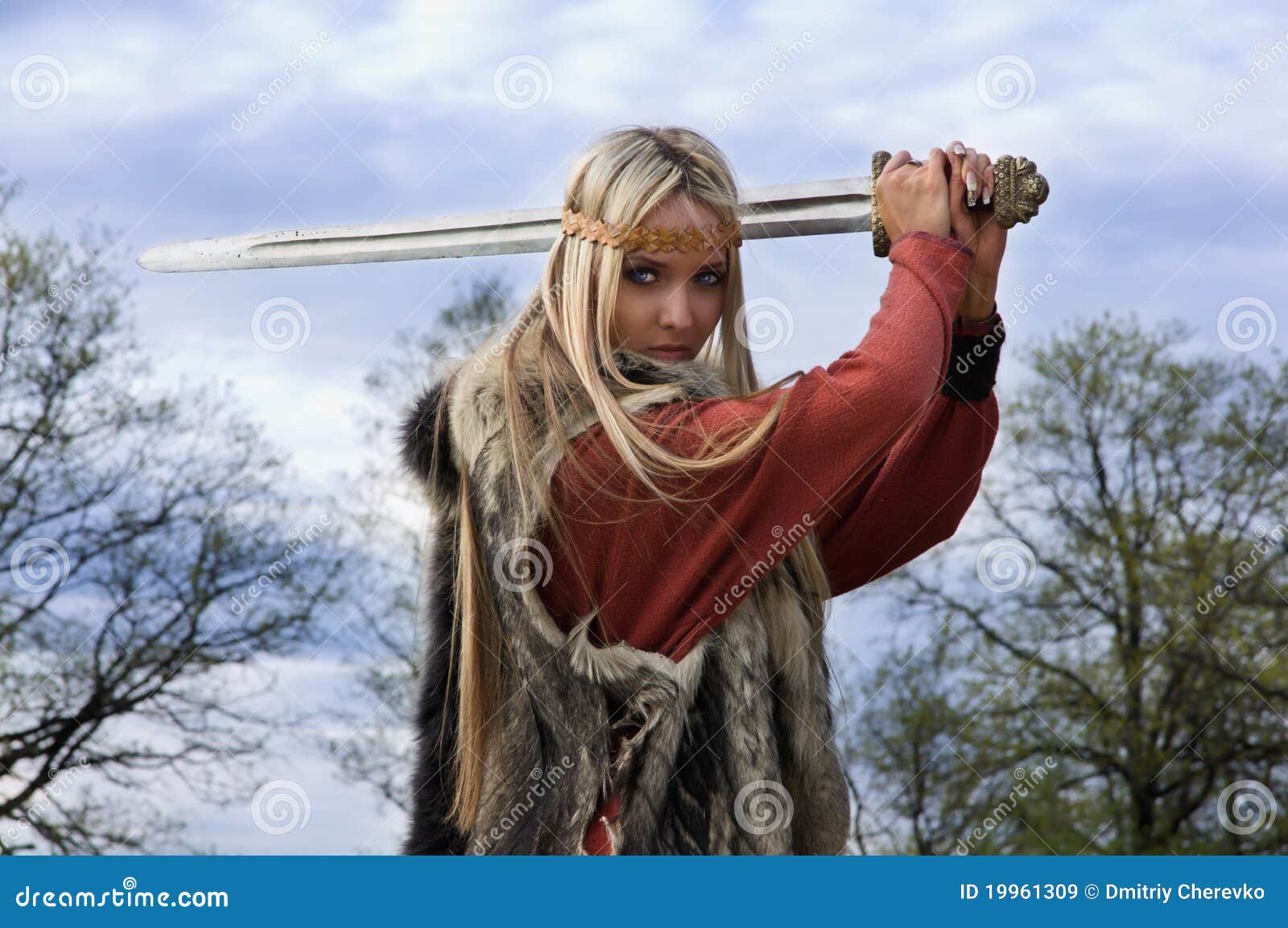 Viking girl warrior stock image. Image of cosplay, european - 19961309