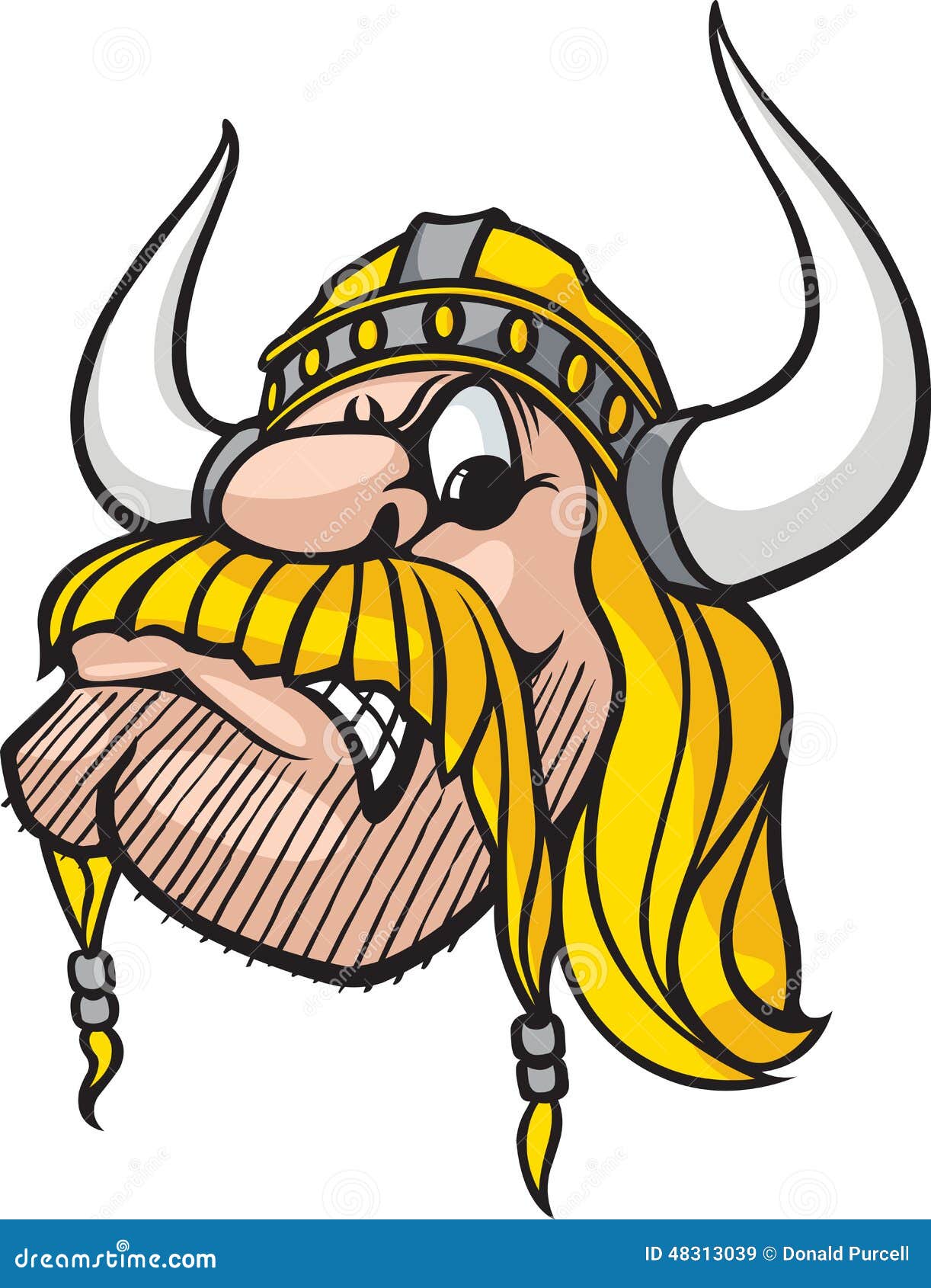 Viking Head stock vector. Illustration of raid, plunder - 48313039