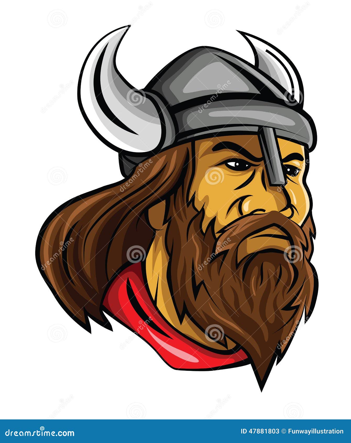 Viking Head stock vector. Illustration of soldier, ancient - 47881803