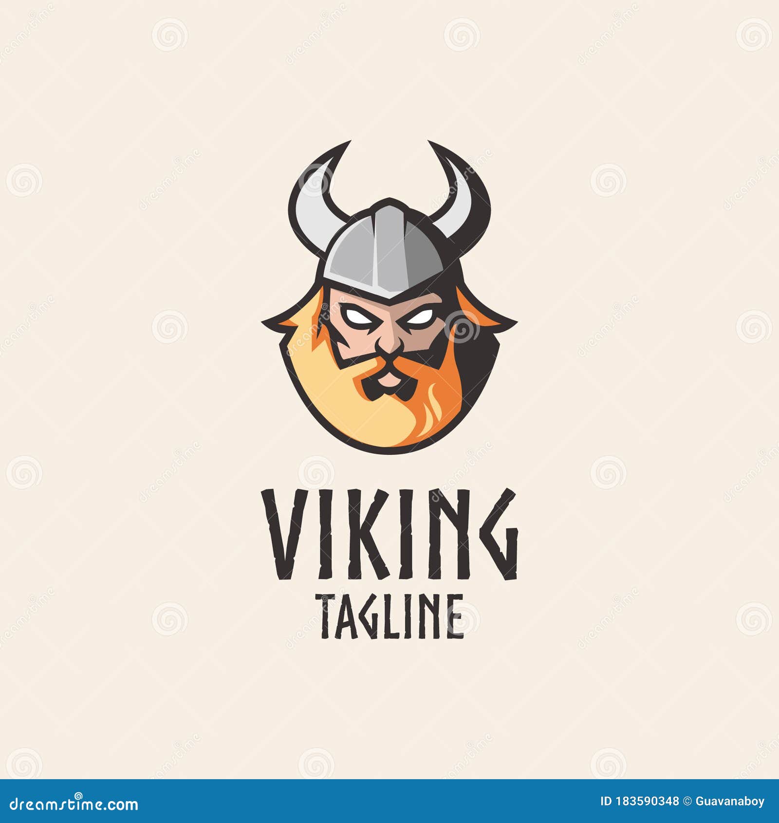 Viking Head Logotype, Vector Logo Template Stock Vector - Illustration ...