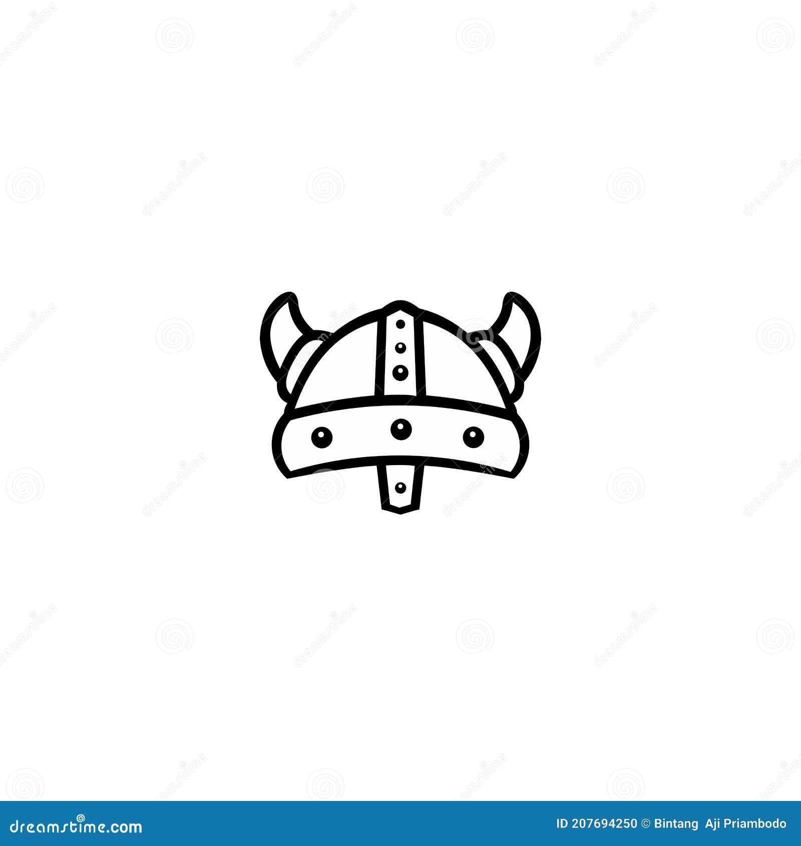 Viking Helmet Icon Vector Viking Helmet Icon Isolated On White