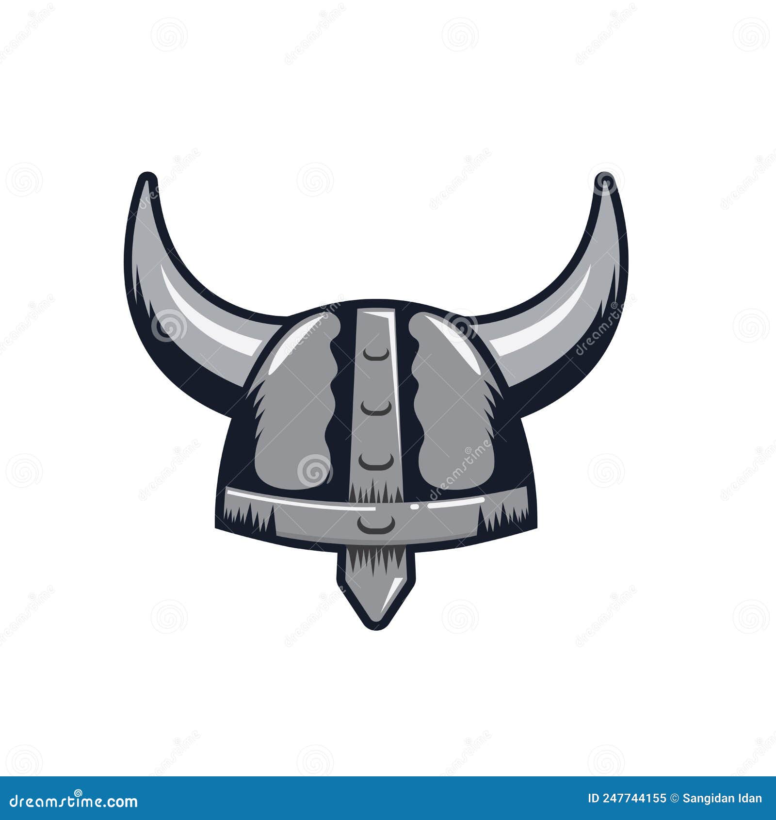 Viking Helmet Vector Element Concept Design Template Stock Vector ...