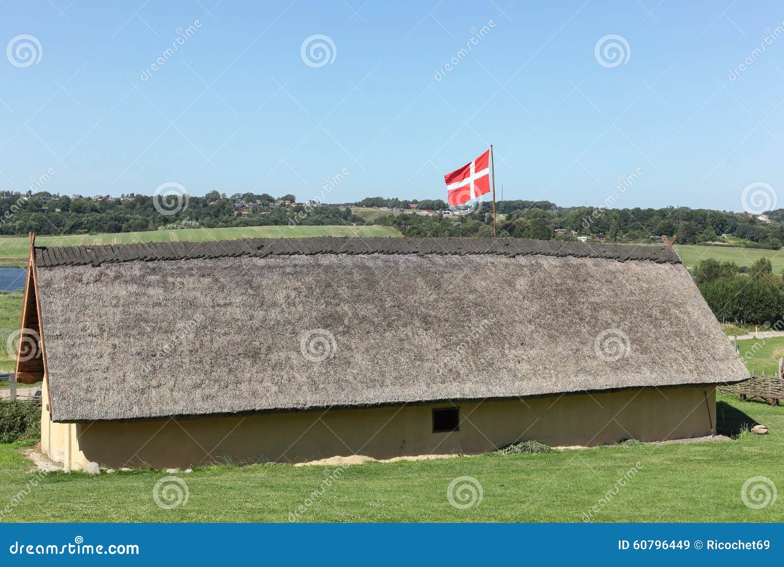 Viking House in Hobro, Denmark Stock Image - Image of jutland, roof ...