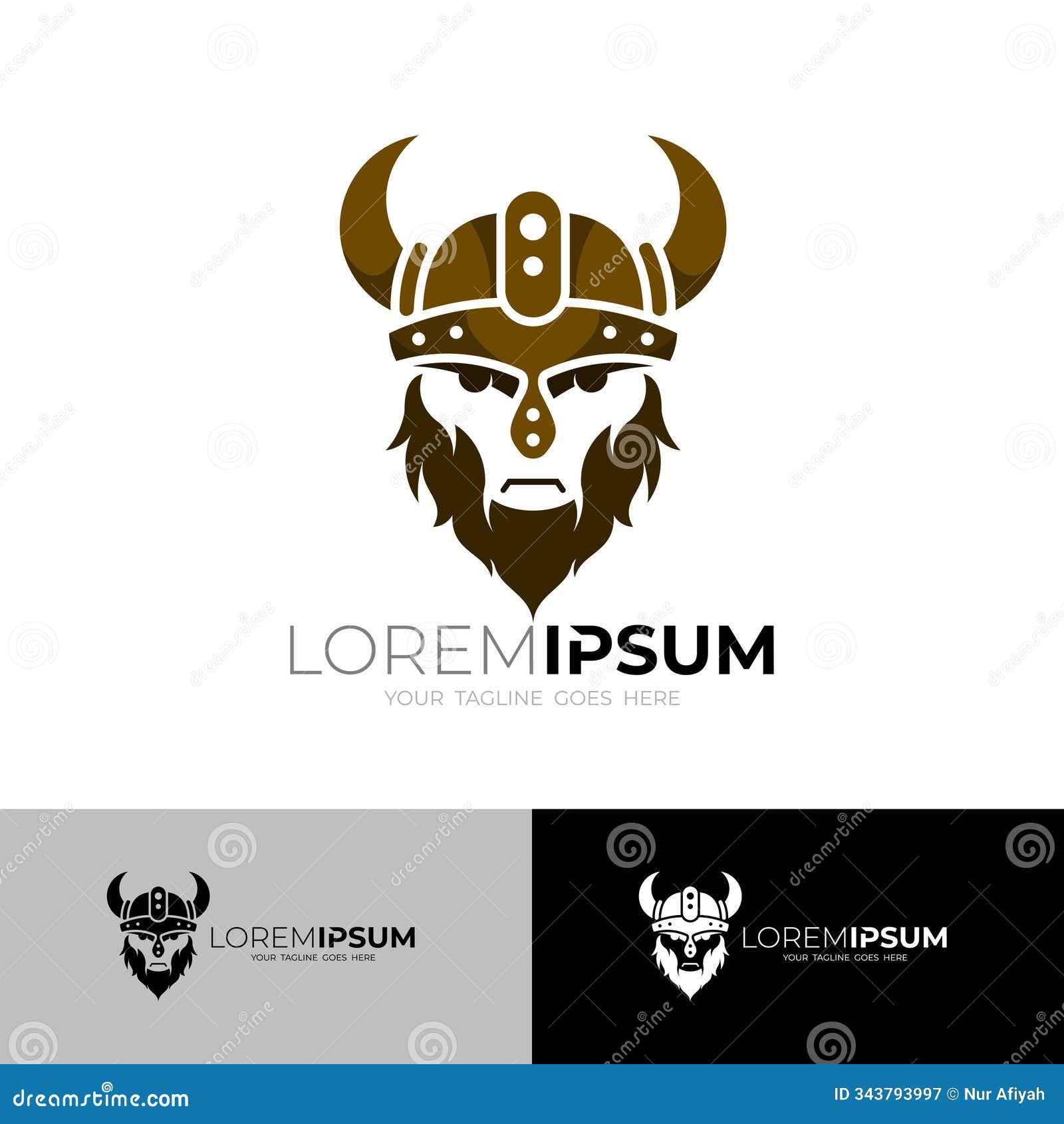 Viking Icon with a Modern Look, War Troop Logo Stock Illustration ...