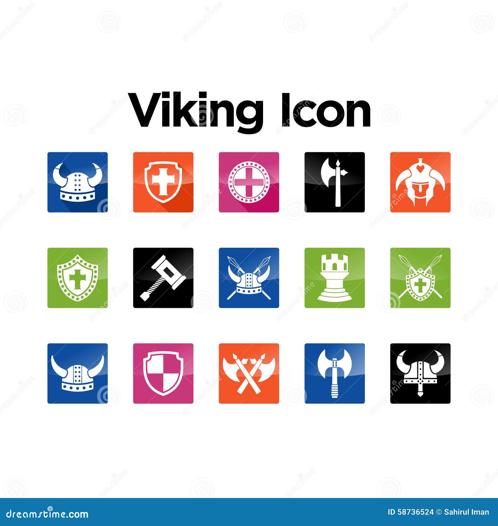 Viking Icon Set stock illustration. Illustration of bullet - 58736524
