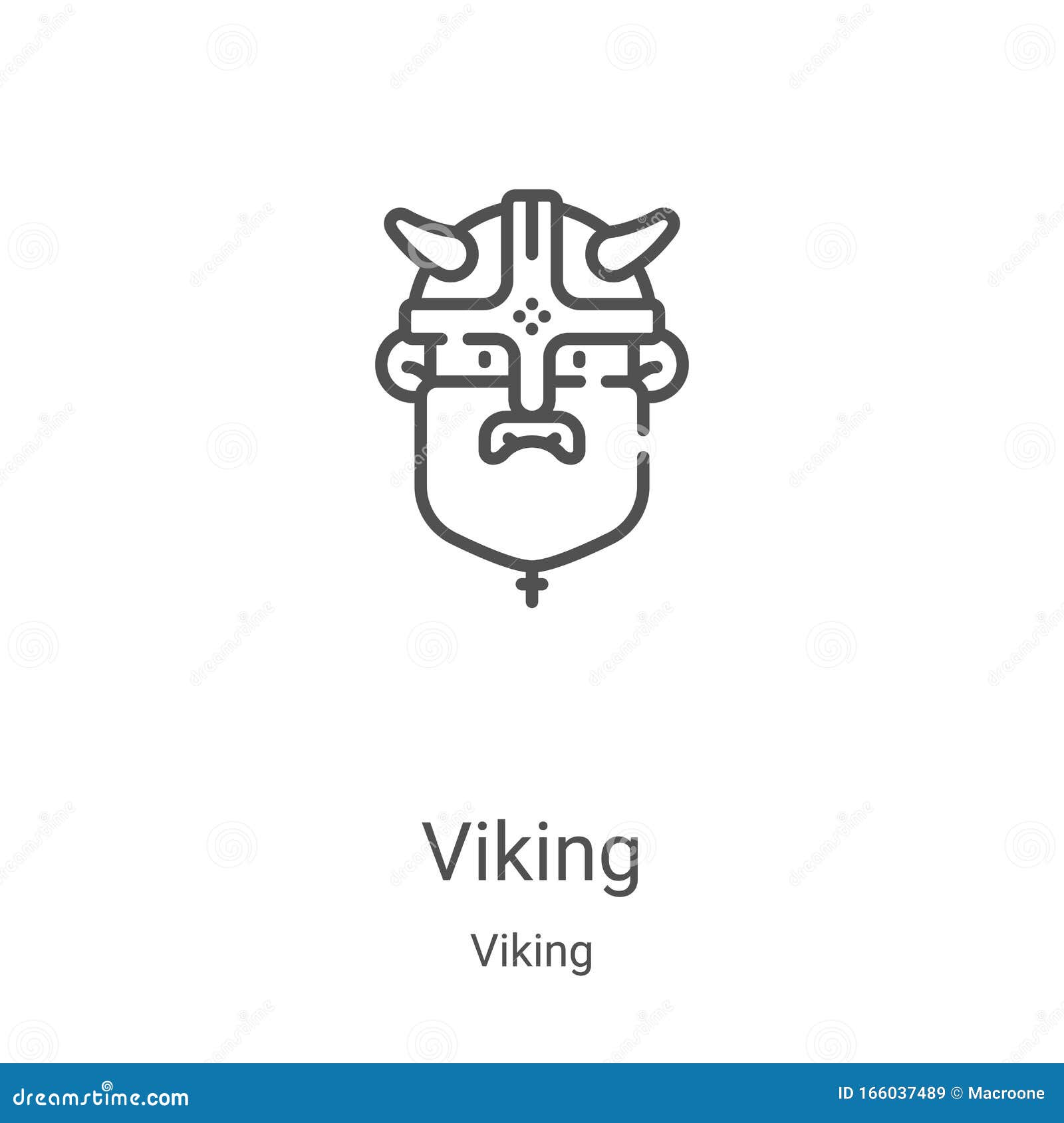 Viking Icon Vector from Viking Collection. Thin Line Viking Outline ...