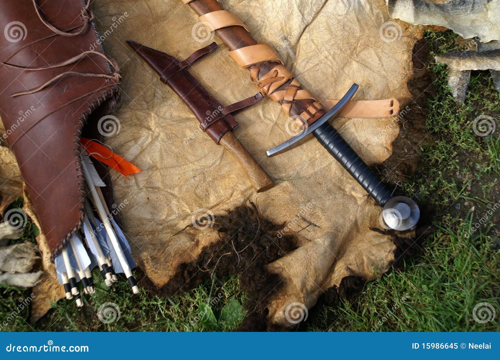 Viking items stock image. Image of knife, skin, viking - 15986645
