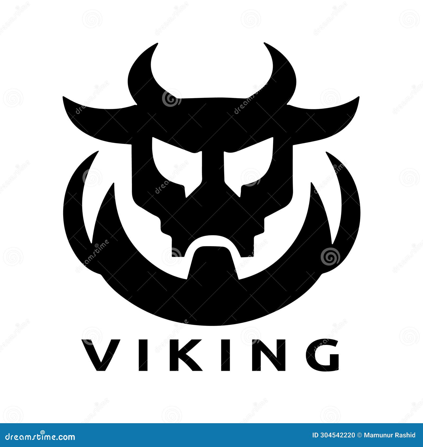Viking Logo Design Icon Symbol Vector Illustration. Stock Vector ...