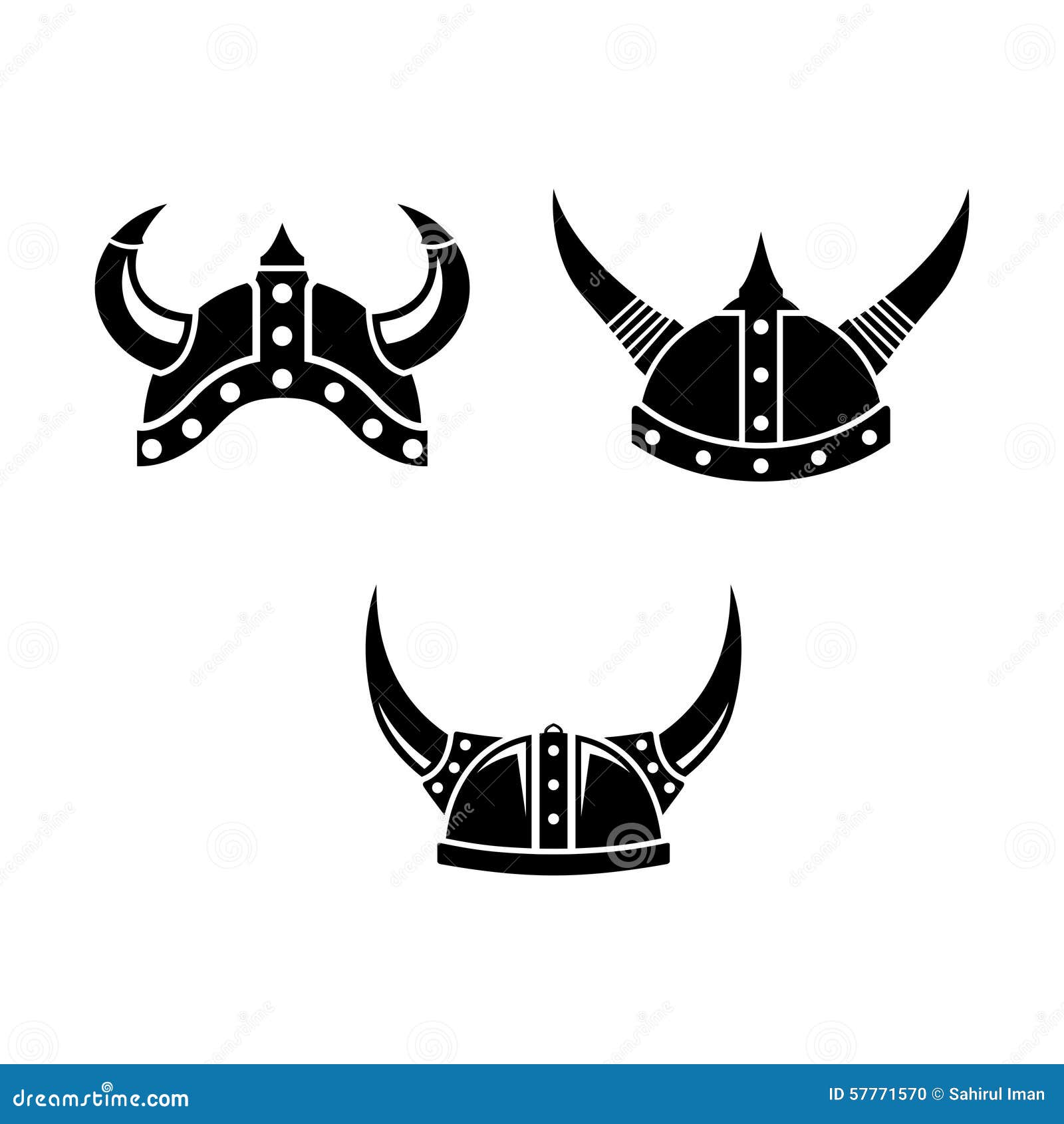 Viking Logo Template with Flat Color Stock Vector - Illustration of ...
