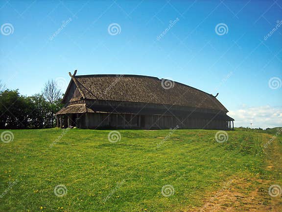 Viking Longhouse stock image. Image of wooden, danish - 3352393