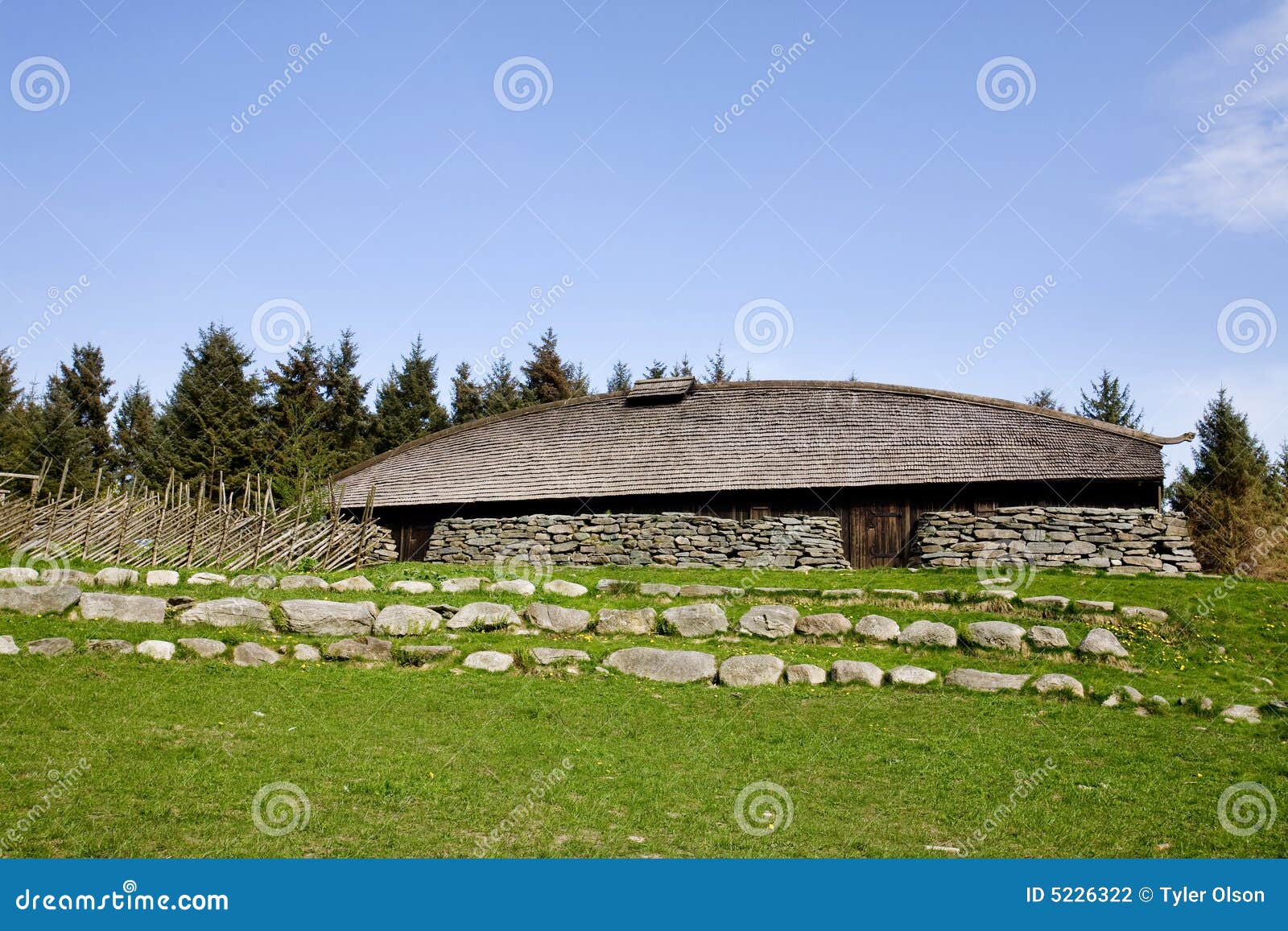 Viking Longhouse stock photo. Image of board, stone, wall - 5226322