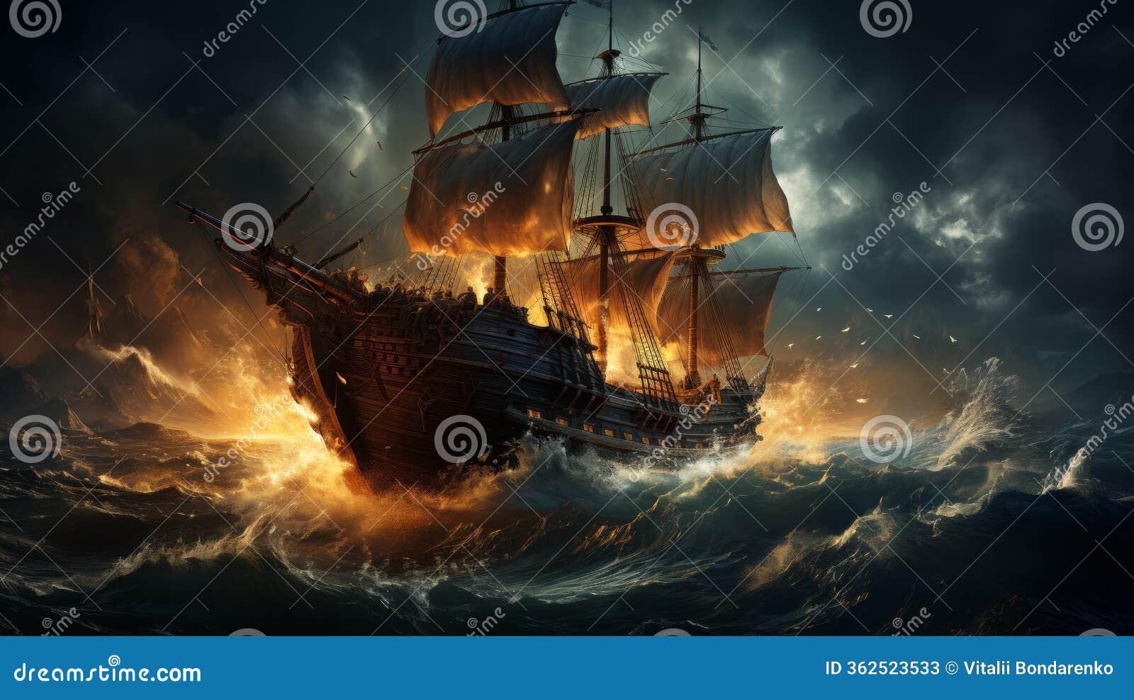 Viking Longship Adventure Royalty-Free Stock Image | CartoonDealer.com ...