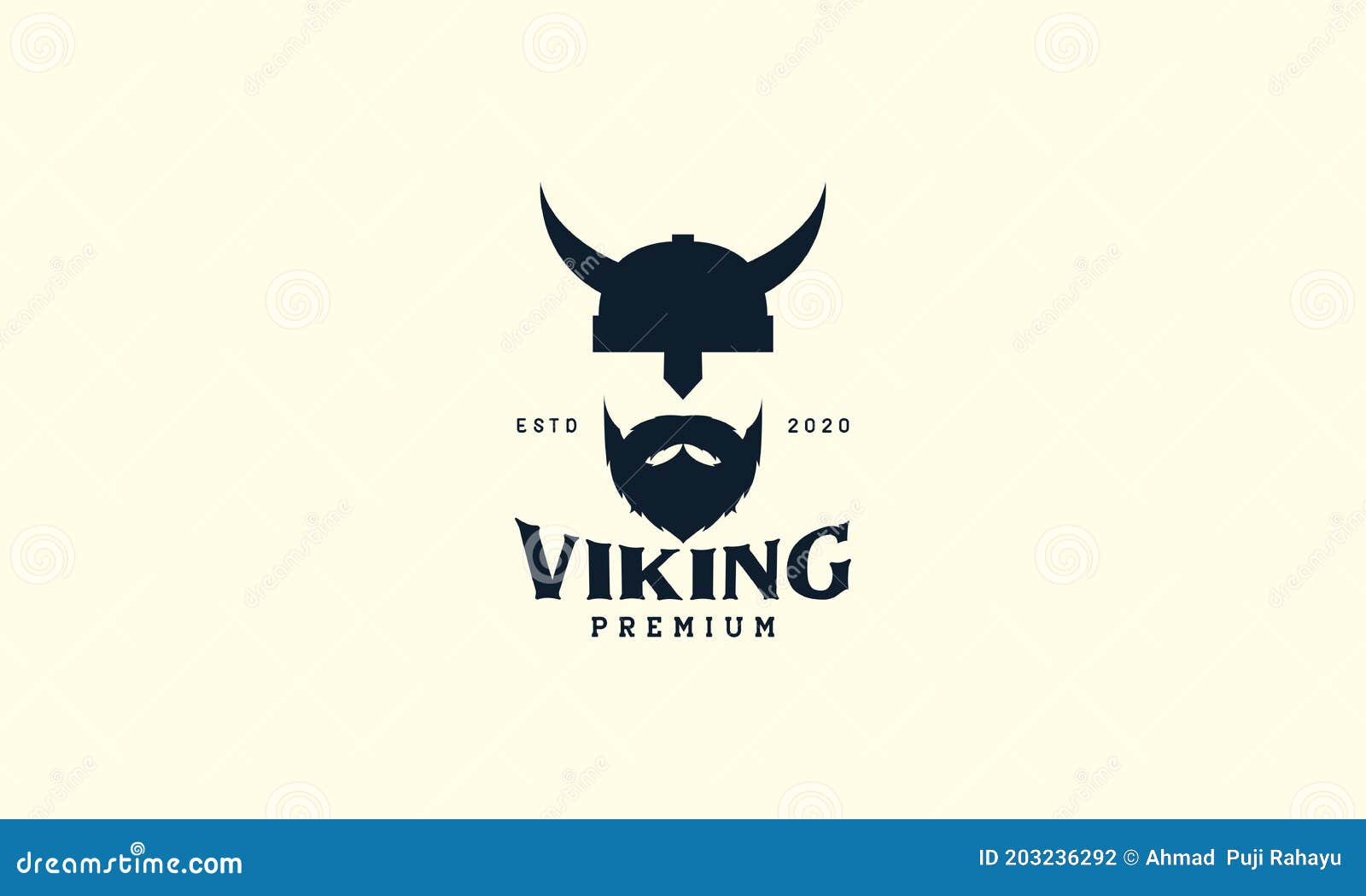 Viking Man with Beard Logo Vector Icon Design Illustration Stock Vector ...