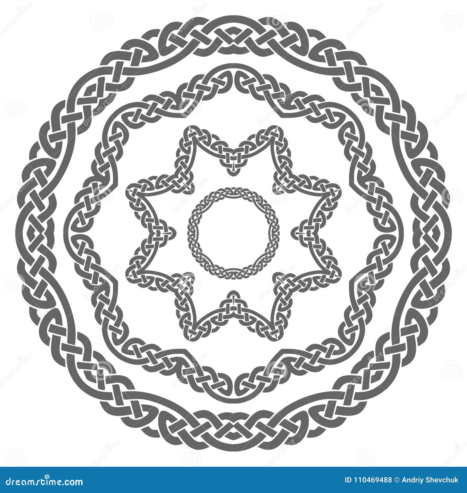 Viking-Muster, 4 Elementverzierungen Redaktionelles Stockfoto ...