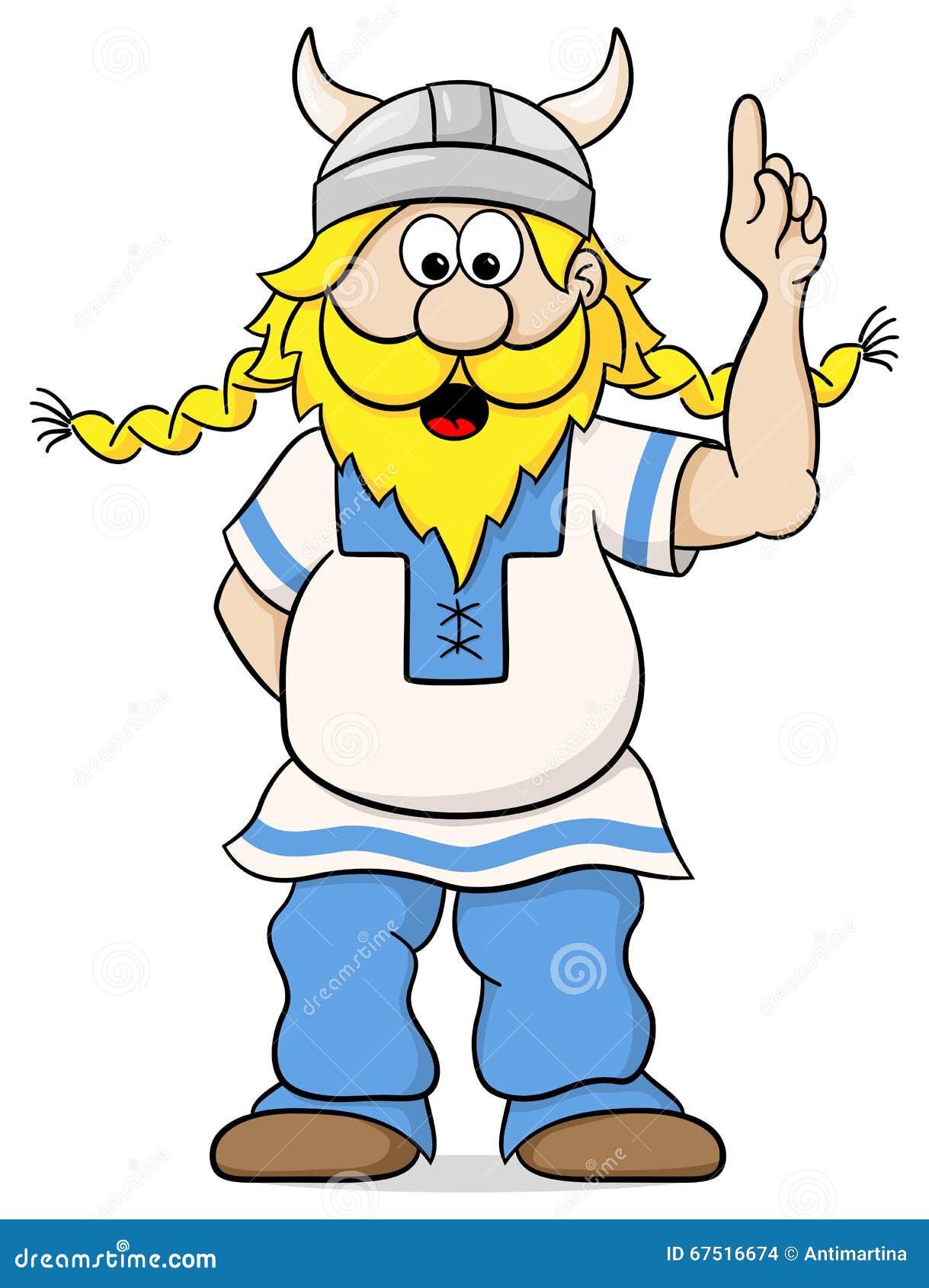 Viking Pointing Finger At You Mascot Cartoon | CartoonDealer.com #219526461