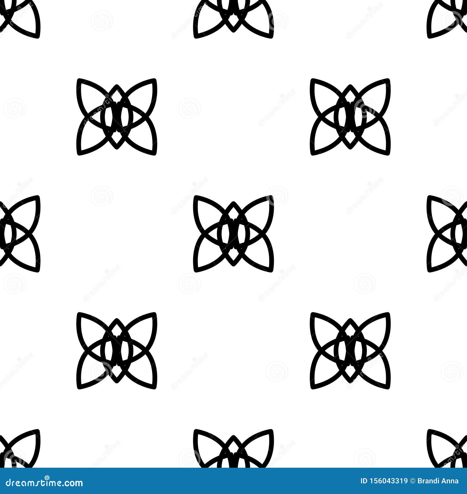 Viking Rune Seamless Pattern. Black Isolated on Background. Vector ...