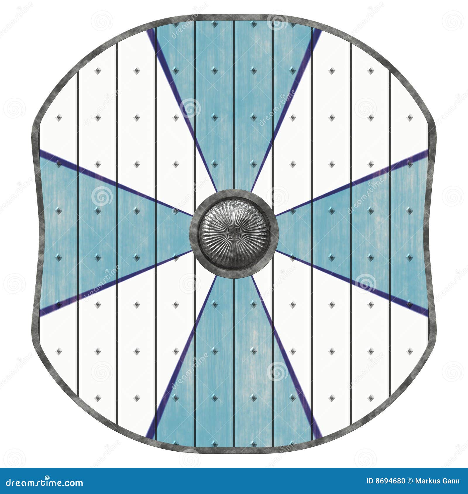 Viking Shield, Decorated With A Scandinavian Pattern Of Dragons And ...