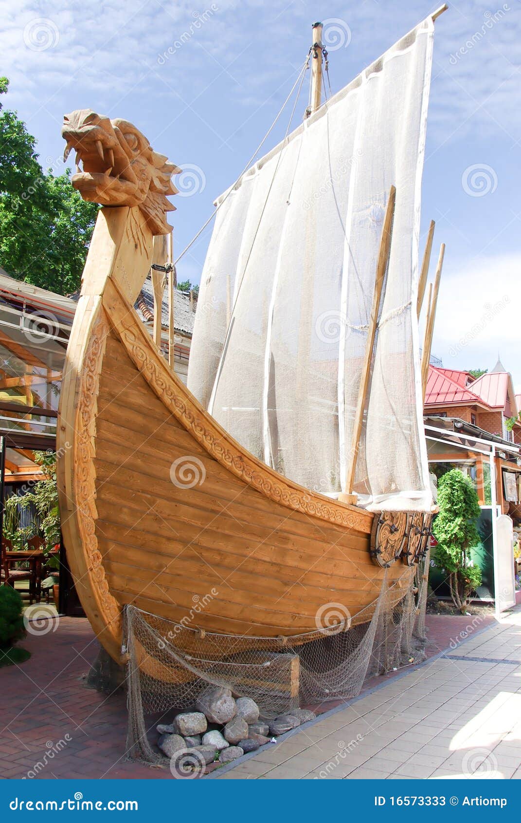 Viking ship stock image. Image of pirate, leaving, sailer - 16573333