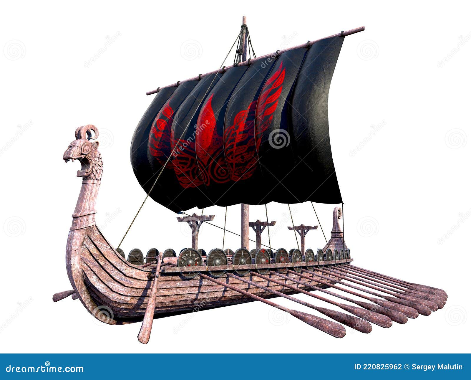Viking Ship / Drakkar. stock illustration. Illustration of viking ...