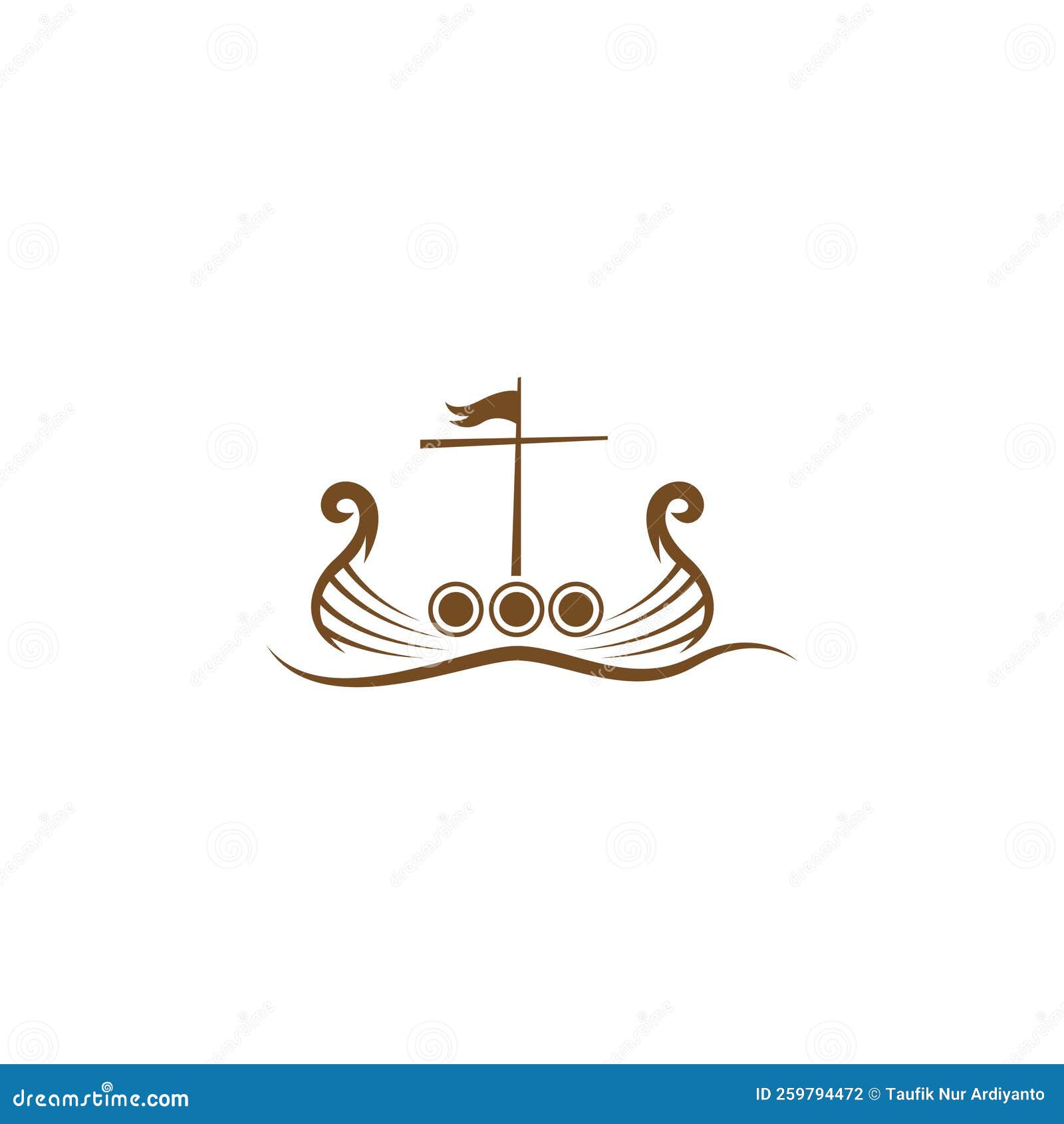 Viking Ship Icon Logo Design Illustration Stock Illustration ...