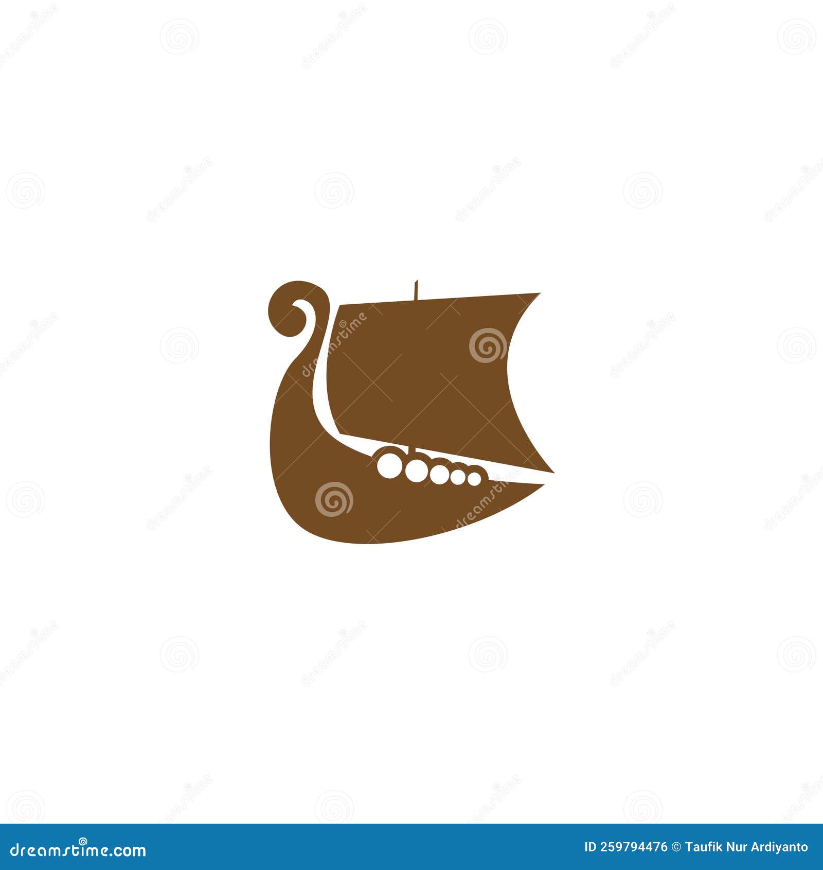 Viking Ship Icon Logo Design Illustration Stock Illustration ...