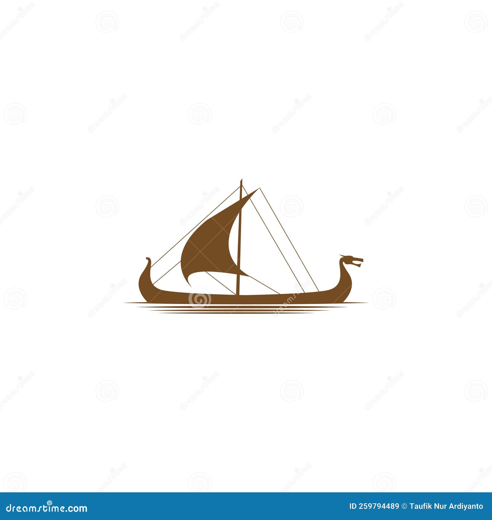 Viking Ship Icon Logo Design Illustration Stock Illustration ...