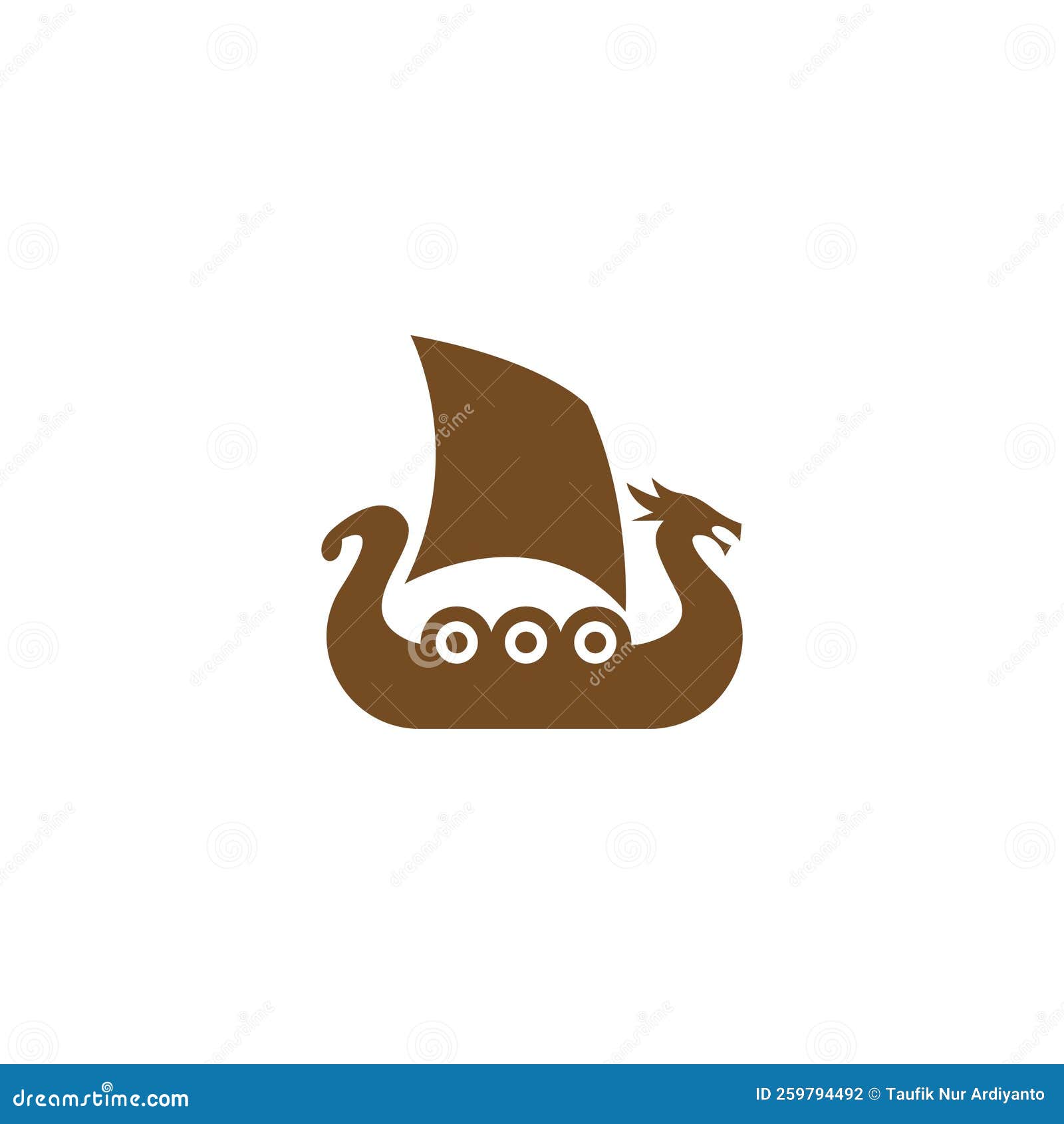Viking Ship Icon Logo Design Illustration Stock Illustration ...