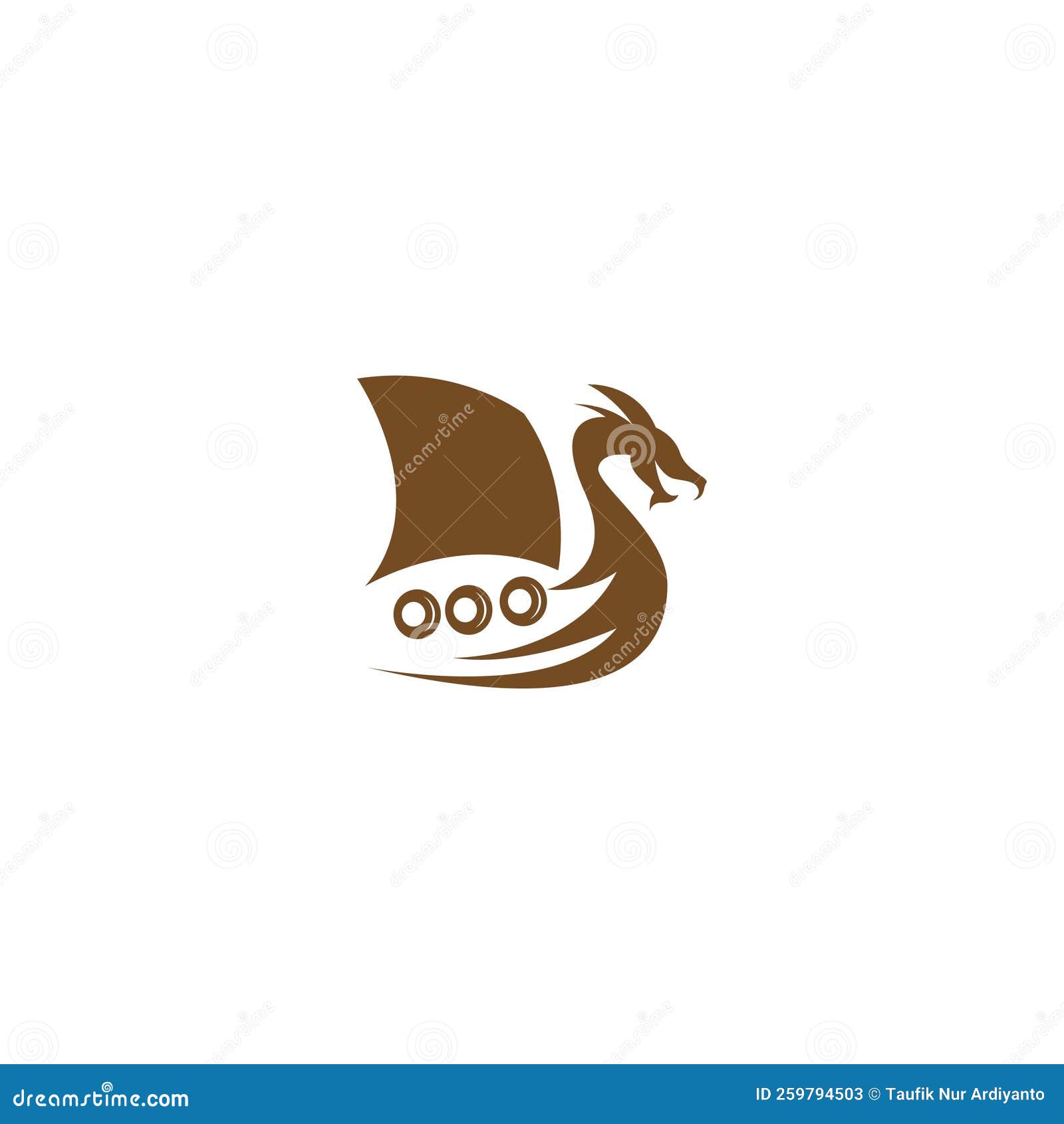 Viking Ship Icon Logo Design Illustration Stock Illustration ...