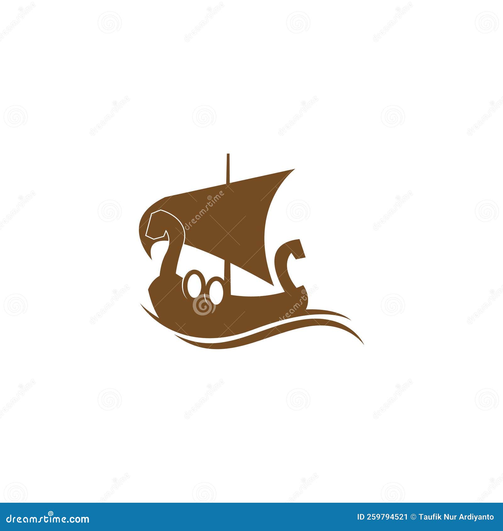 Viking Ship Icon Logo Design Illustration Stock Illustration ...