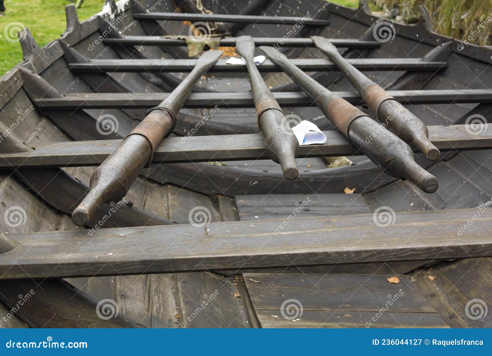 Viking ship oars stock image. Image of ancient, scandinavia - 236044127