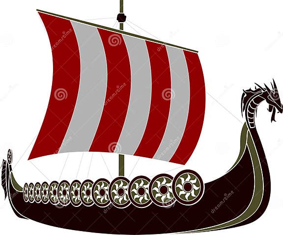 Viking ship stock vector. Illustration of celtic, medieval - 30035290