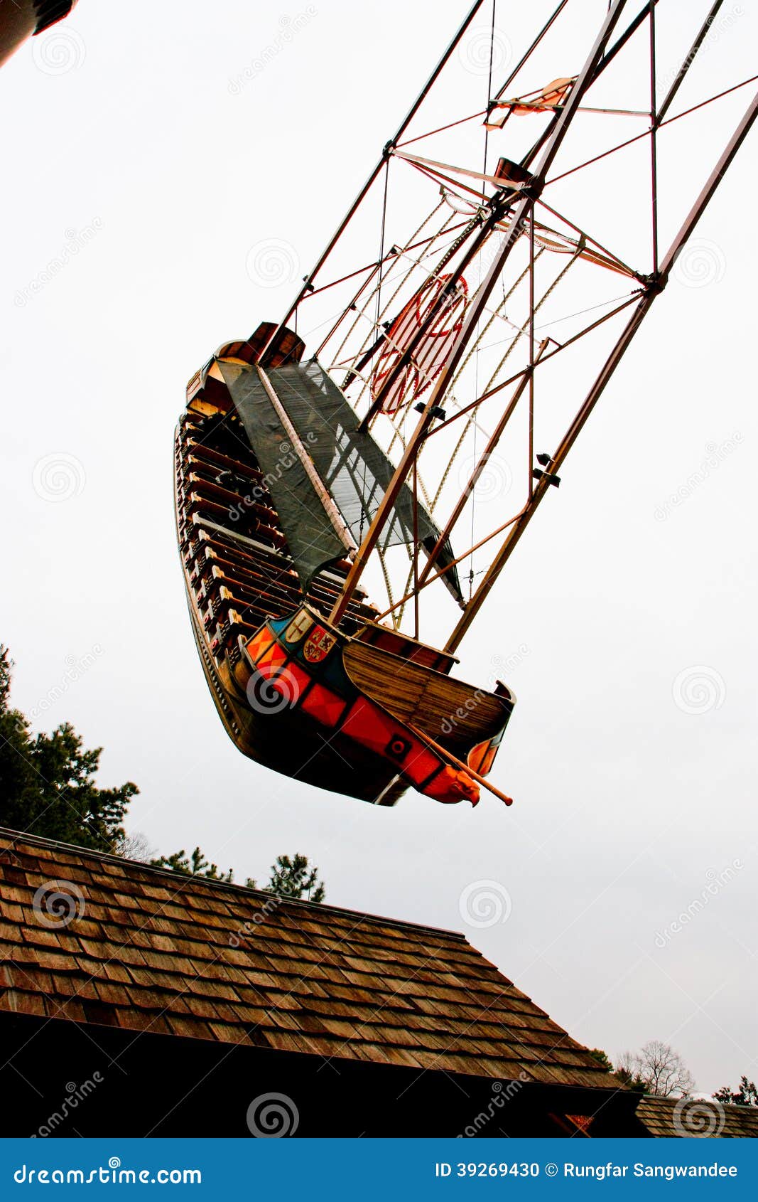Viking Ship theme park stock photo. Image of high, people - 39269430