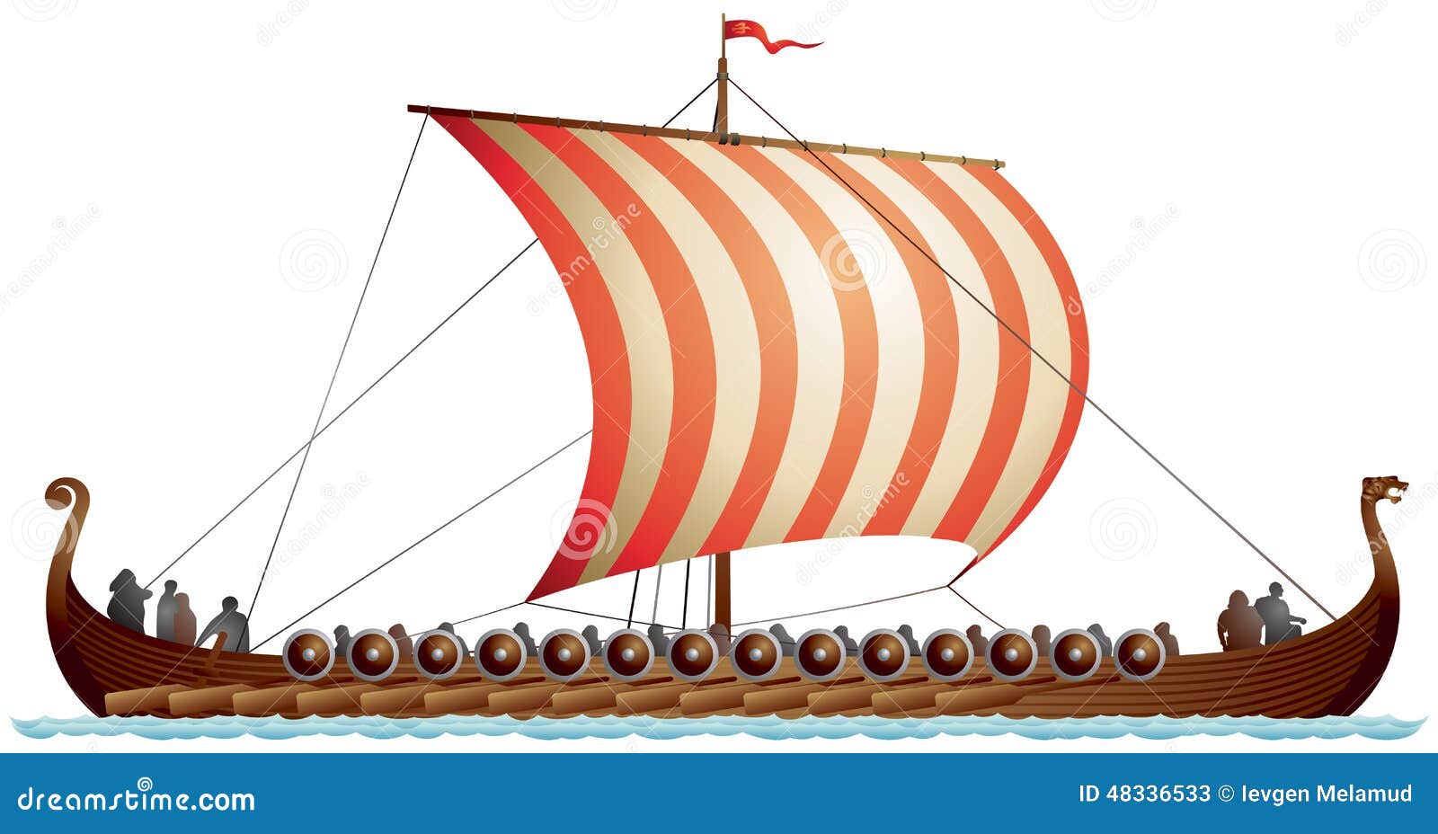 Viking Skepp, Longship, Drakkar Vektor Illustrationer - Illustration av ...