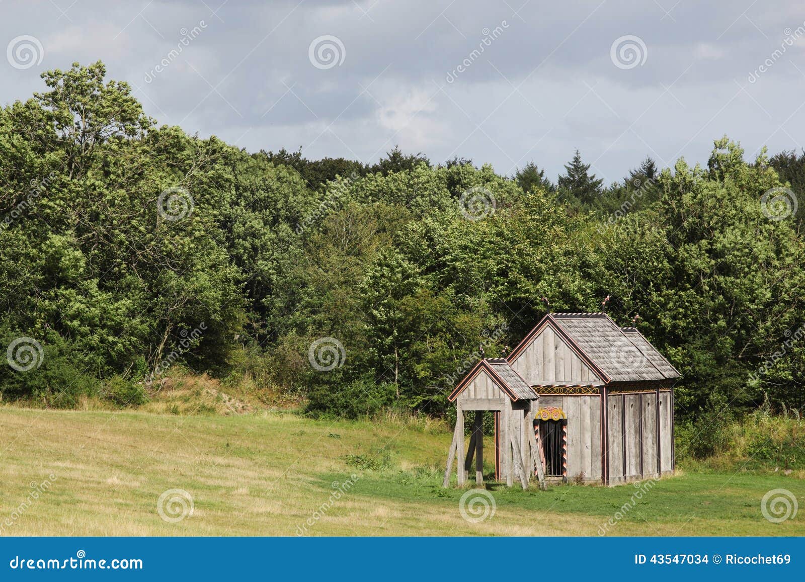 Viking Stave Church of Moesgaard Stock Photo - Image of sightseeing ...