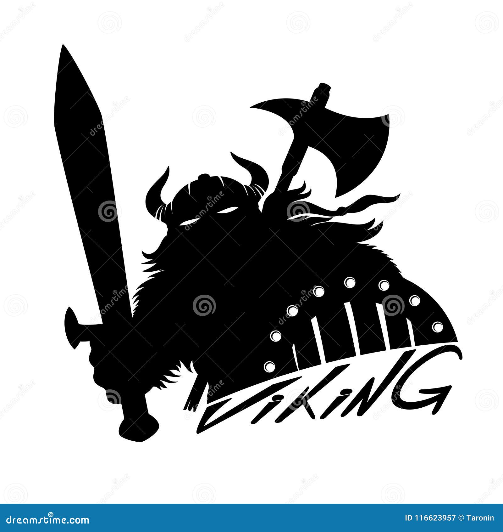 Viking Sword Silhouette Vector Illustration | CartoonDealer.com #85276104