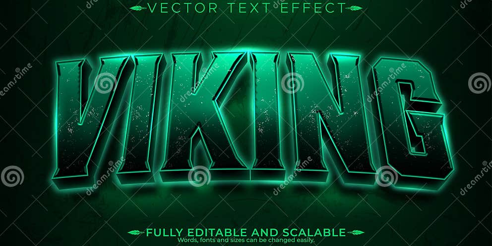 Viking Text Effect, Editable Nordic Medieval Celtic Text Style Stock ...
