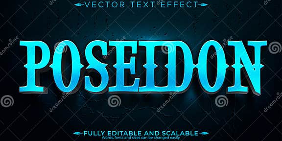 Viking Text Effect, Editable Thor and Poseidon Text Style Stock Vector ...