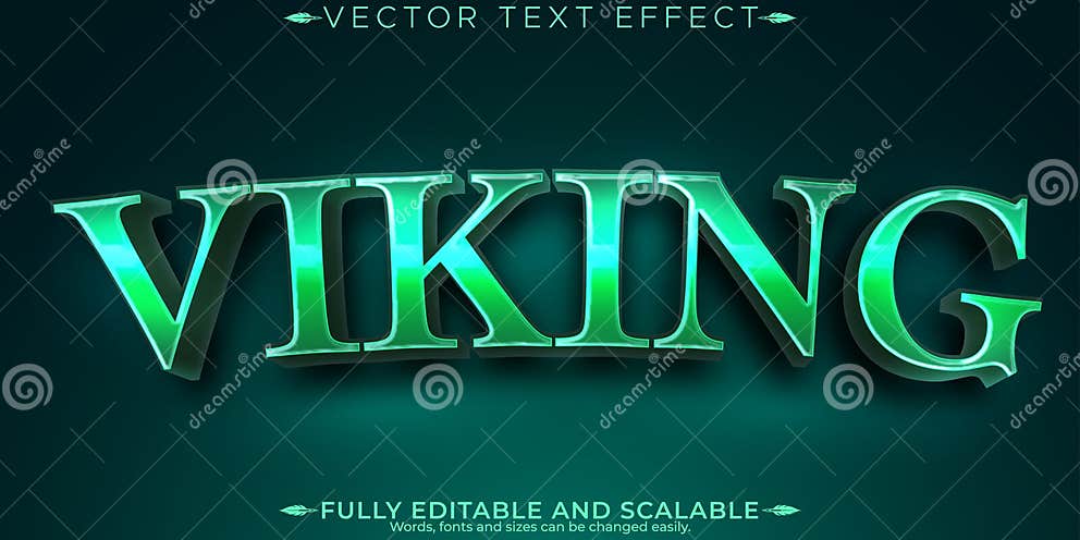 Viking Text Effect, Editable Vandal and Scandinavian Text Style Stock ...