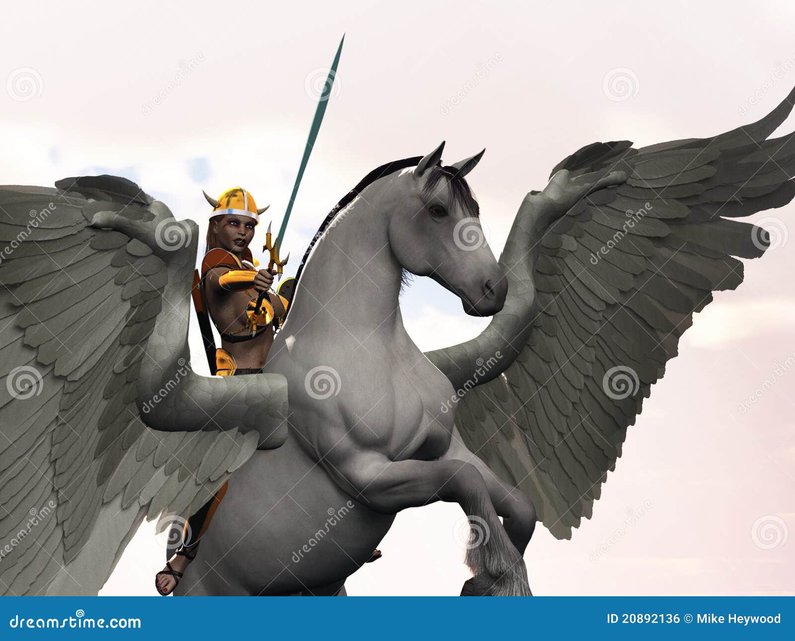 Valkyrie 3d Render, 3d Model Of Valkyrie Woman Royalty-Free Stock Image ...