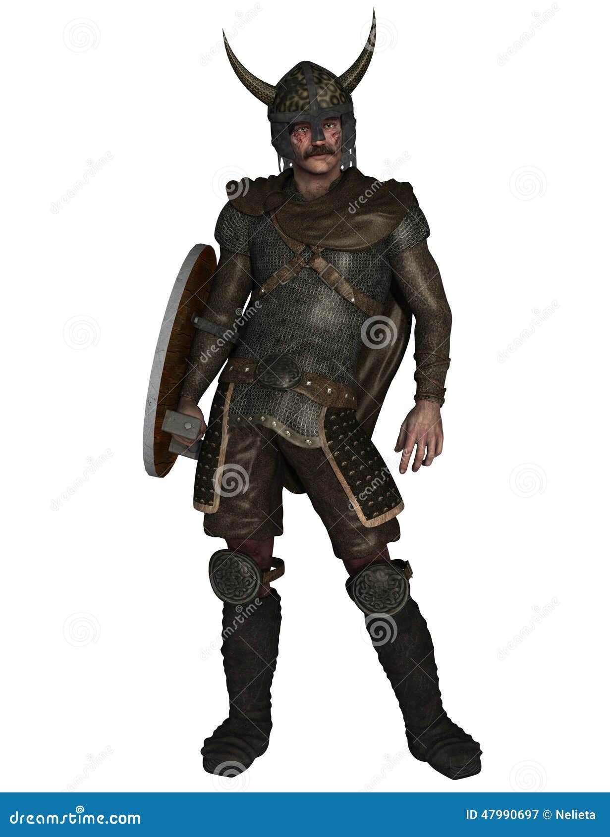 Viking. Warrior Of The North Character. Medieval Viking In Armor ...