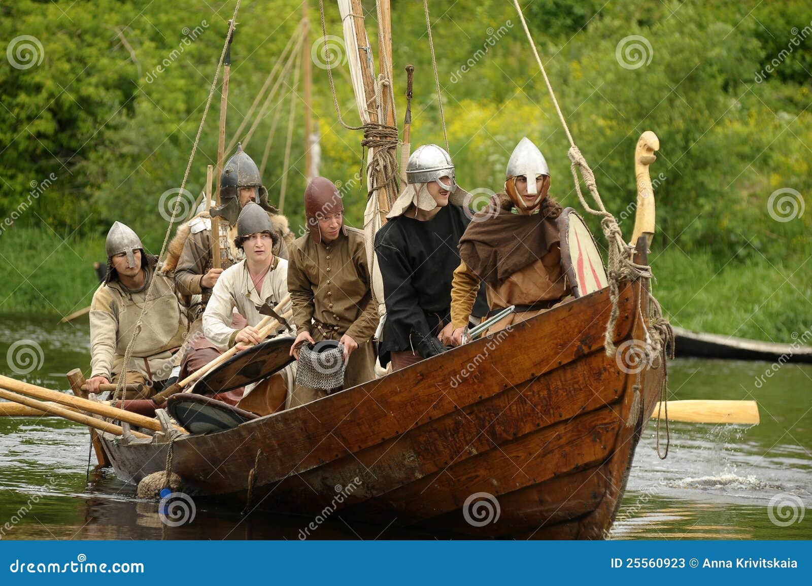 Vikings at Drakkar editorial stock photo. Image of calm - 25560923