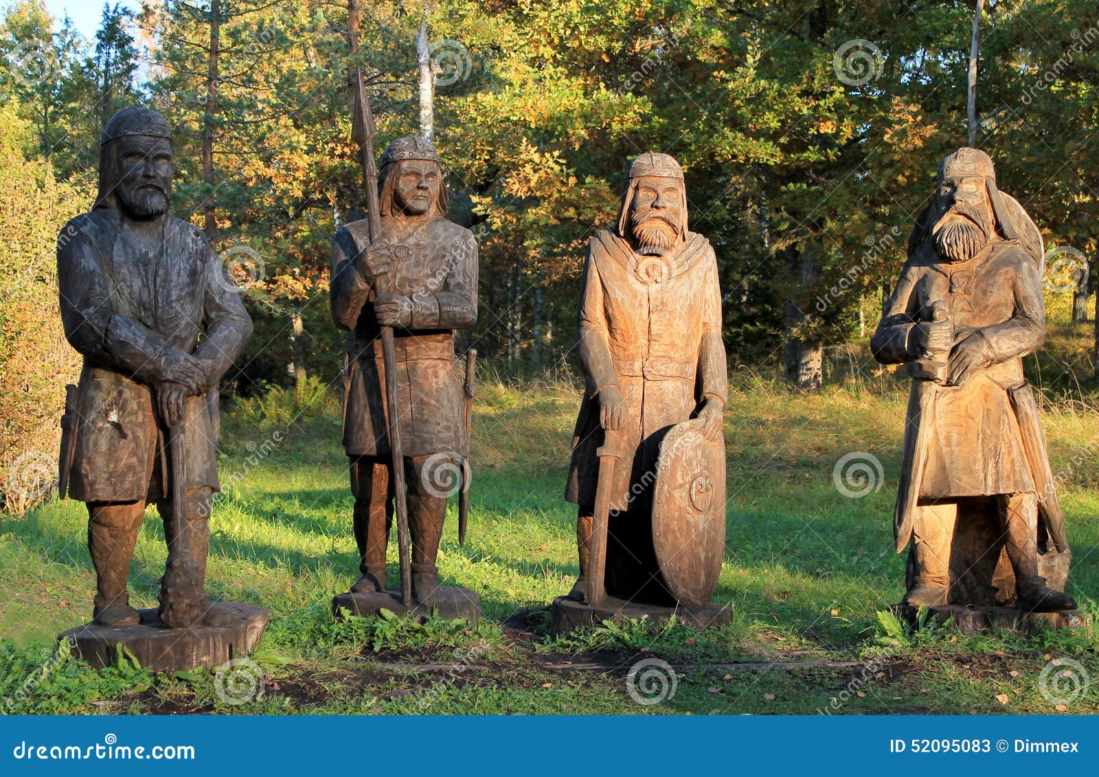 VIKINGS - SCULPTURE in ESTONIA Stock Image - Image of soldier ...