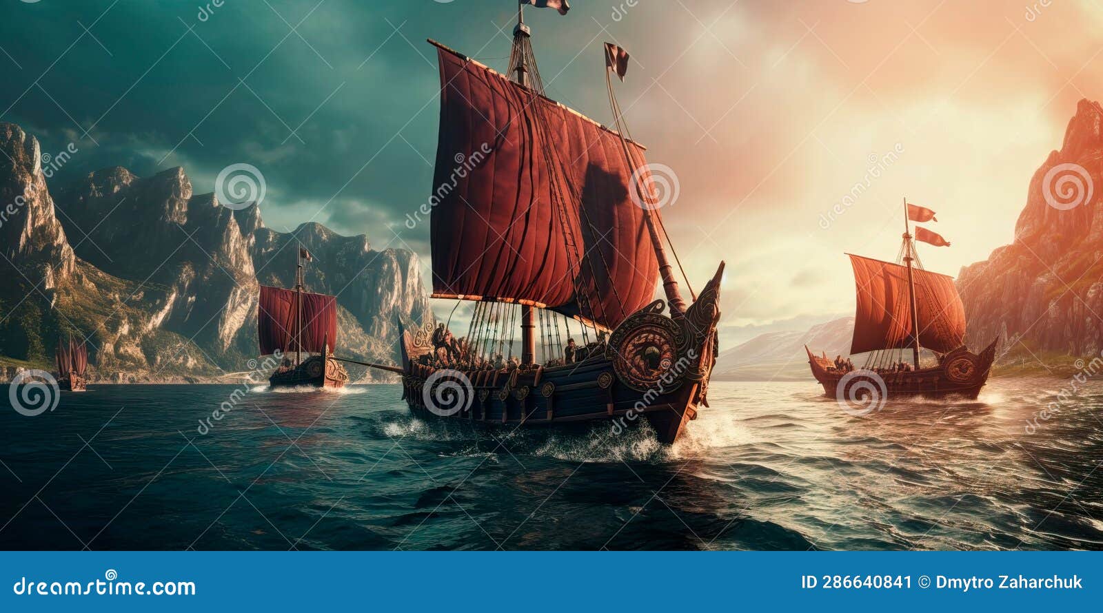Vikings, Their Ships and Famous Viking Campaigns. Generative AI Stock ... Vikings, Their Ships and Famous Viking Campaigns. Generative AI Stock ...