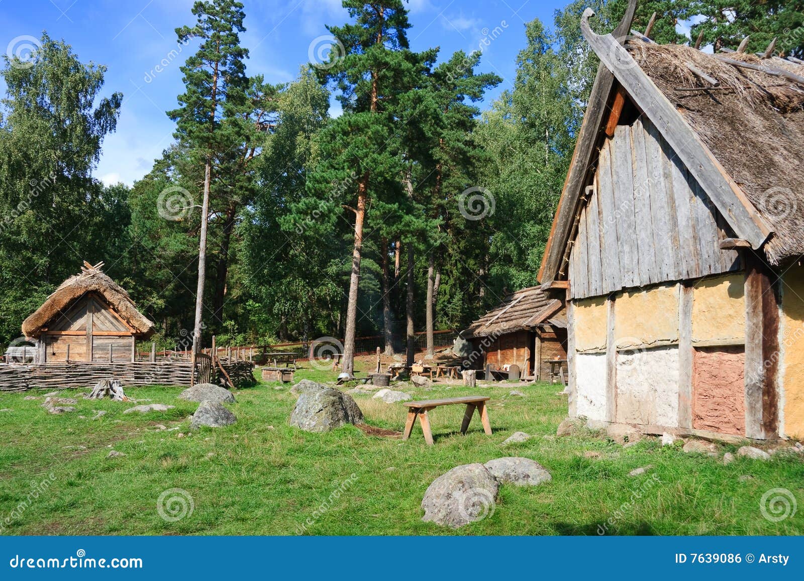 Vikings village stock photo. Image of ancient, historical - 7639086