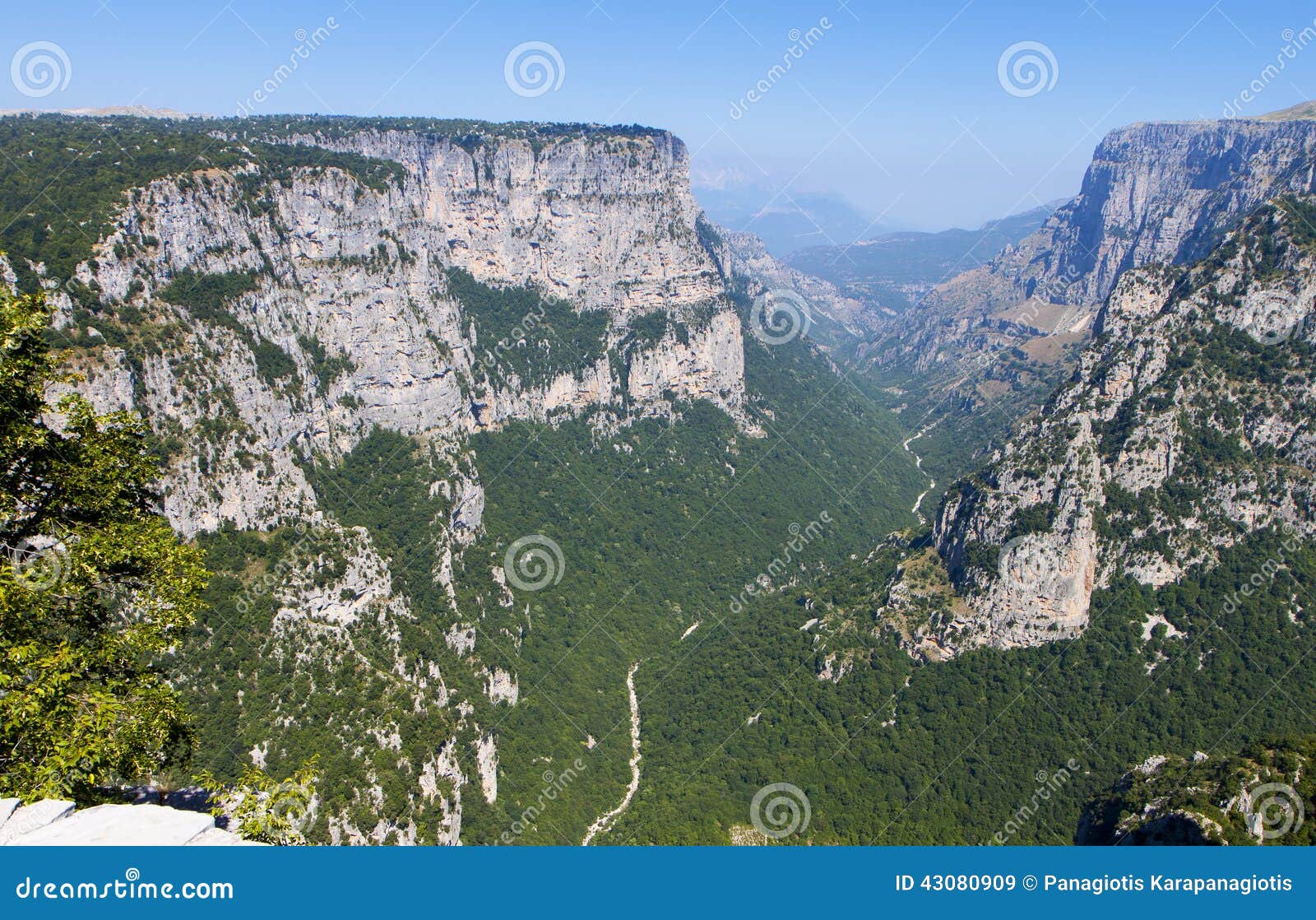 Vikos gorge in Greece stock image. Image of deep, european - 43080909